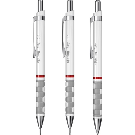 Set Rotring Creion mecanic 0.5/0.7 si pix Tikky, alb - eMAG.ro
