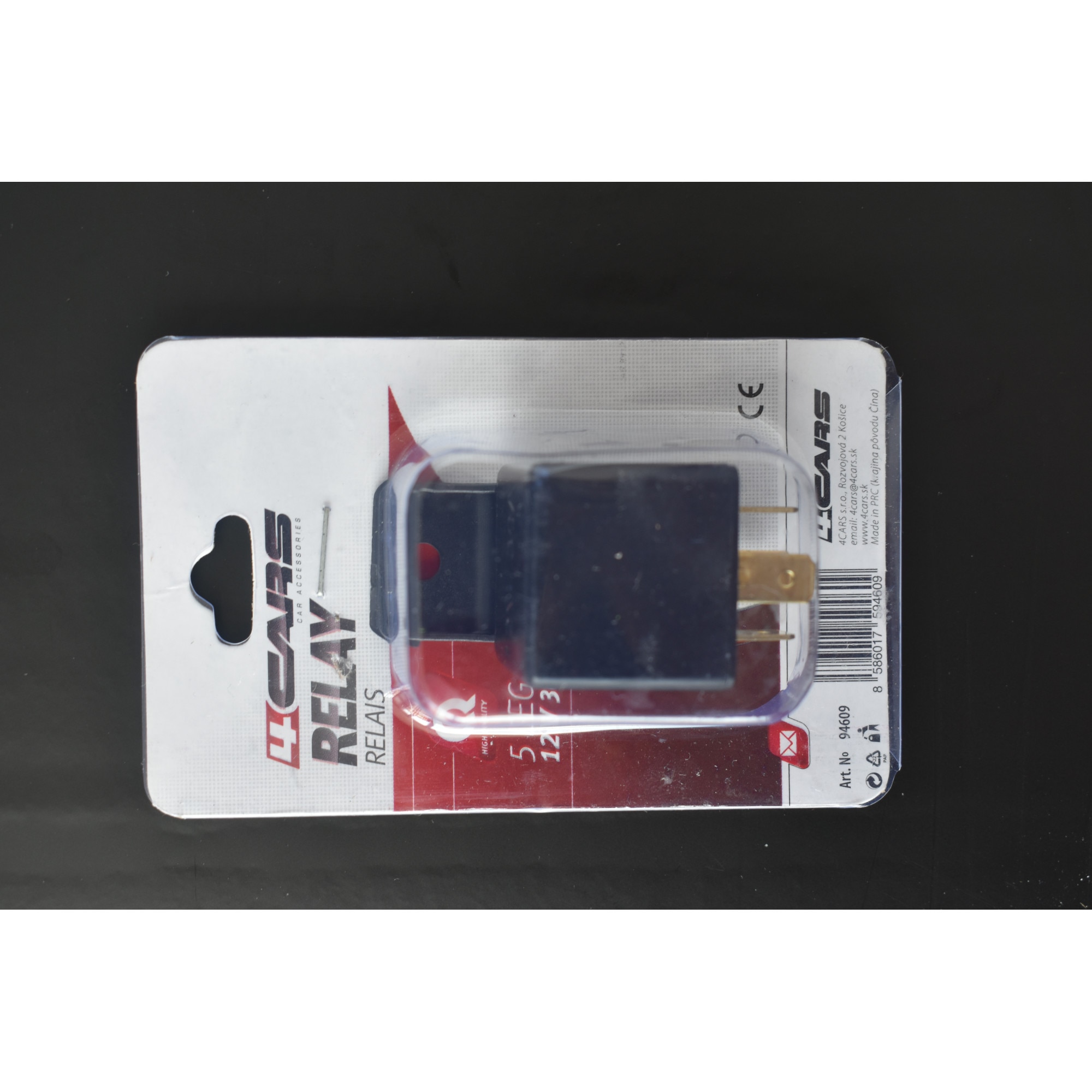 Releu far, 4Cars, 5 pini, 12V, 30A, Negru - eMAG.ro