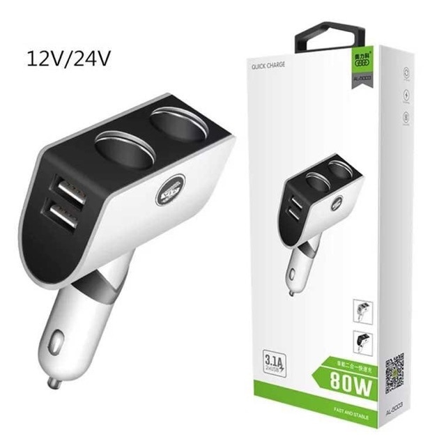 Multiplicator - Priza bricheta auto dubla cu 2 x USB, 12-24V, VistaCar ...