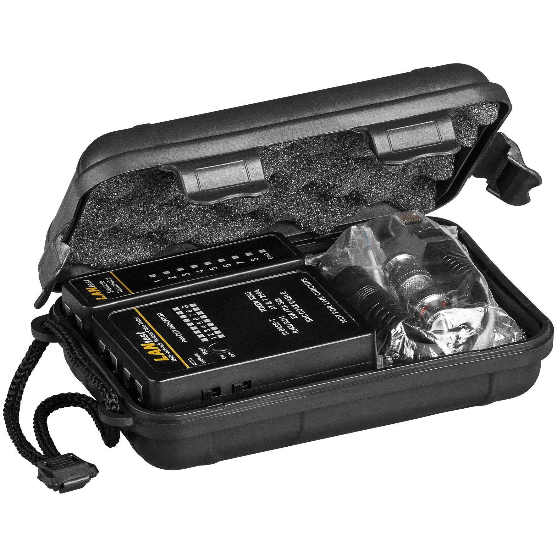 Tester de retea pt RJ11, RJ12, RJ45, ISDN, CAT5, CAT6, BNC Goobay - eMAG.ro