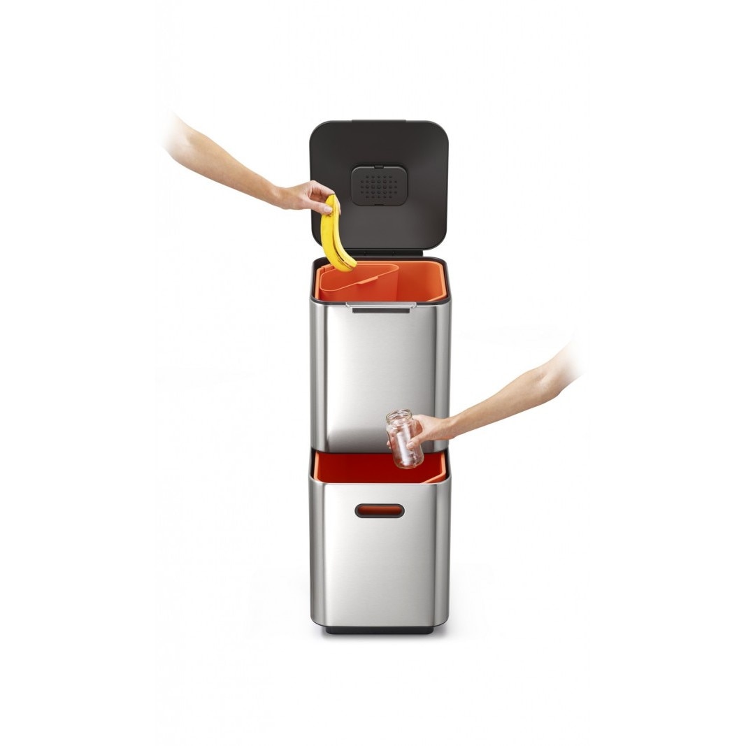 Кош за боклук Selective Collection 40L Inox, Joseph - eMAG.bg