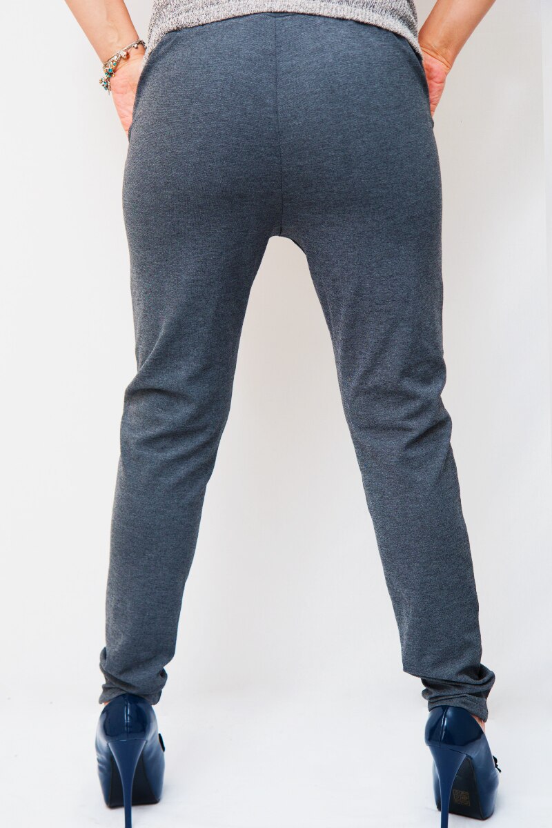 Pantaloni cu turul lasat Saint Tropez,gri,S - eMAG.ro