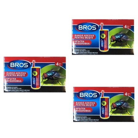 Pachet 3 x Banda adeziva pentru muste Bros - eMAG.ro