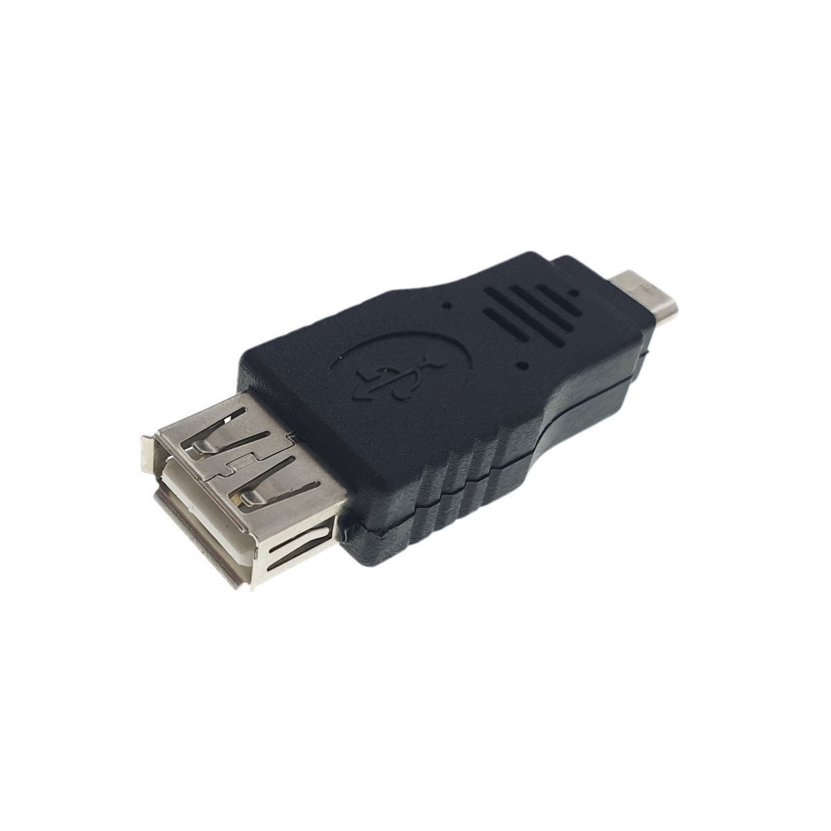 Adaptor USB 2.0 mama la conector microUSB tata, negru - AUMMT - eMAG.ro
