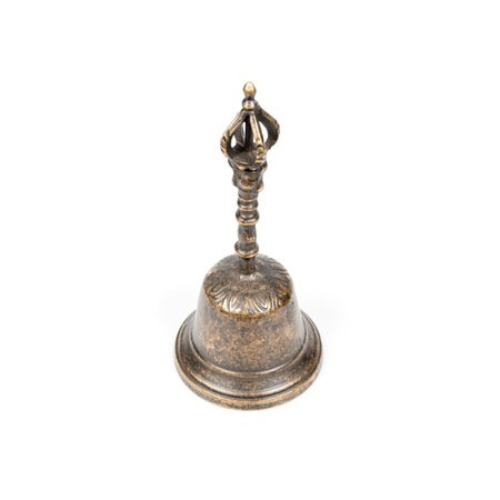 Clopot din Alama, Culoare Bronz Antichizat, H-19 cm, Br-078 - eMAG.ro