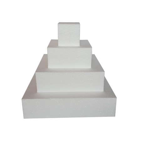 Macheta patrata tort, VALITIME VDR, 4 etaje poliester, 40x30x20x10 cm ...