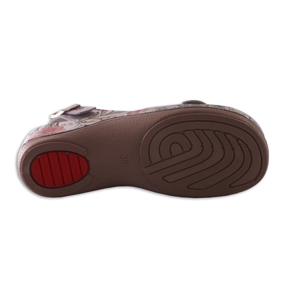 Sandale medicale dama, din piele, Ledi, floral, 37 - eMAG.ro