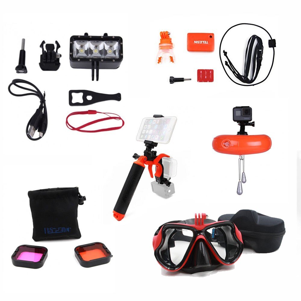 Pachet 6 Accesorii Filmare Subacvatica Gopro 5, 6 si 7 Black - eMAG.ro