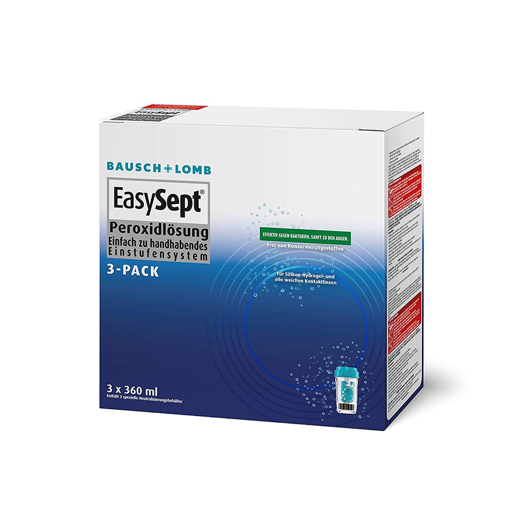 Разтвор за лещи Bausch & Lomb EasySept 3 pack, 3x360мл., +3 контейнера ...