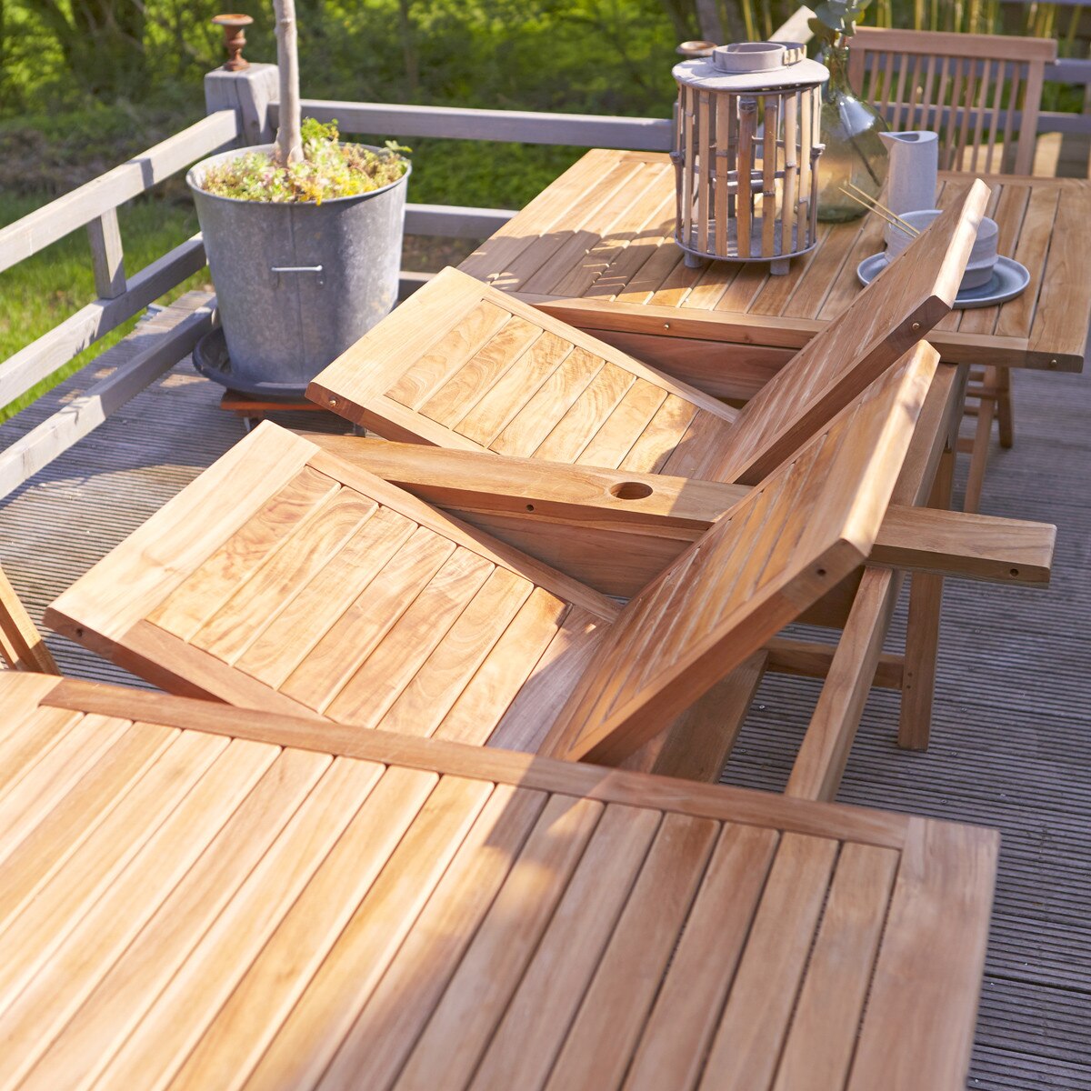 CAPRI teakfa kültéri asztal 12 székkel - eMAG.hu