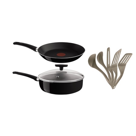 Set Tefal Tigaie Intro 28 cm + Cratita 24 cm + Set Ustensile bucatarie ...