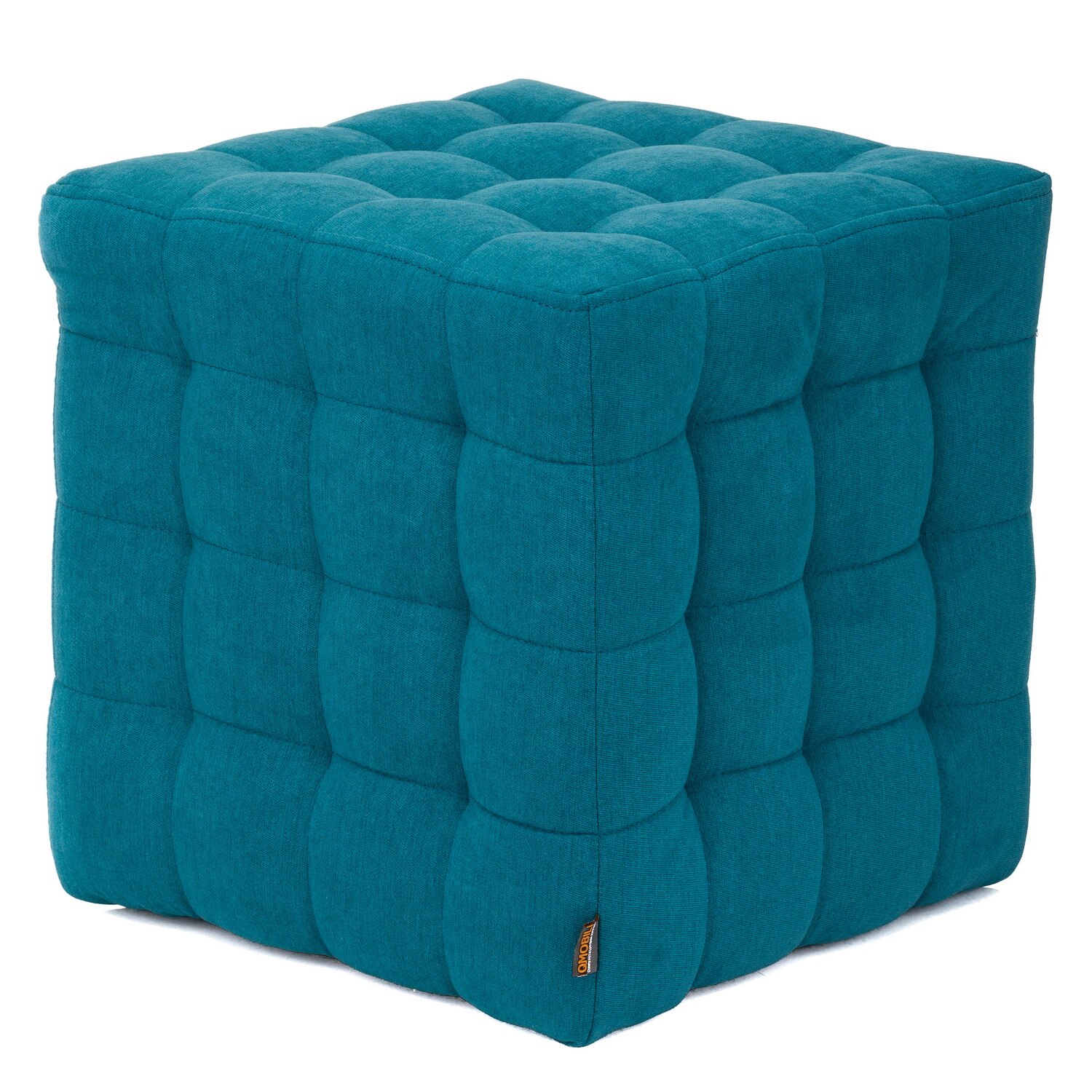 Taburet QMOBILI BUMP Turcoaz, stofa D impermeabila, tip cub - eMAG.ro