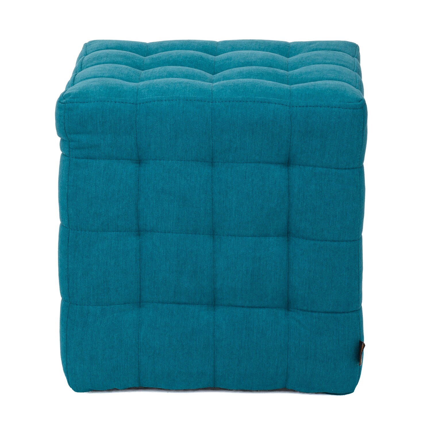 Taburet QMOBILI BUMP Turcoaz, stofa D impermeabila, tip cub - eMAG.ro