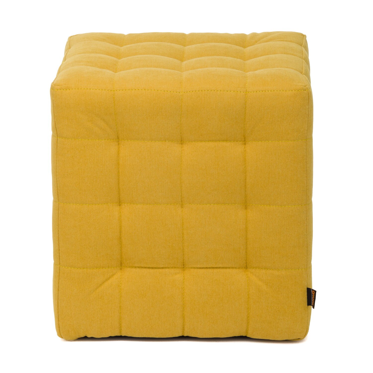 Taburet QMOBILI BUMP Galben, stofa D impermeabila, tip cub - eMAG.ro