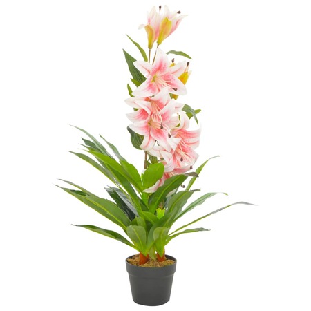Planta artificiala Modern crin cu ghiveci, roz, 90 cm, Interior ...