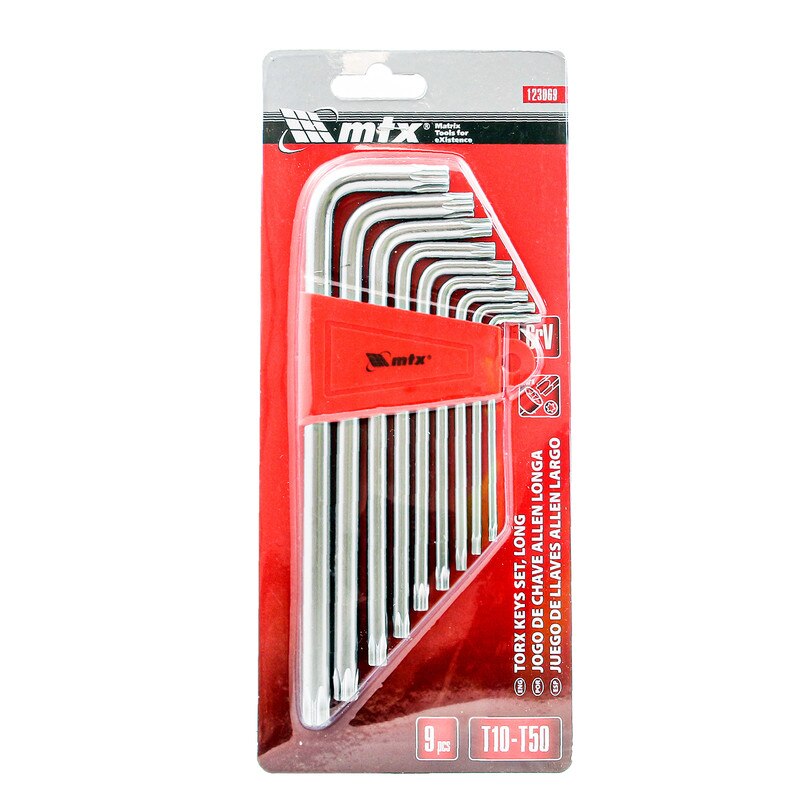 Set chei imbus TORX, 9 buc: T10-T50, CrV, alungite, satin, MTX - eMAG.ro