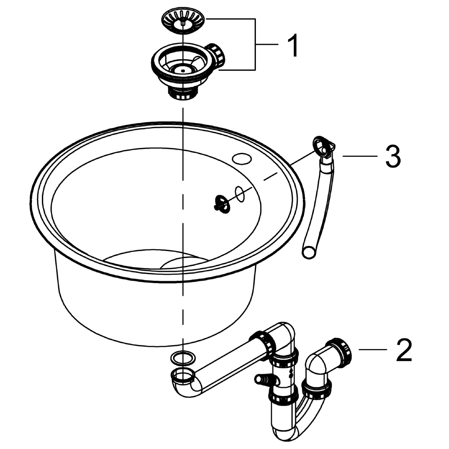 Chiuveta bucatarie Quartz composite Grohe K200 31656AP0, 38 x 38 cm ...