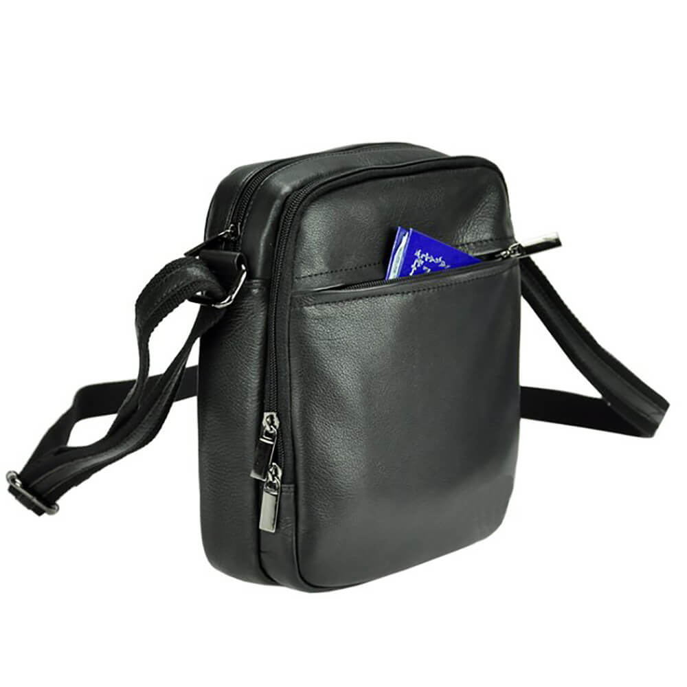 Geanta umar barbati piele naturala GBU521, Negru - eMAG.ro