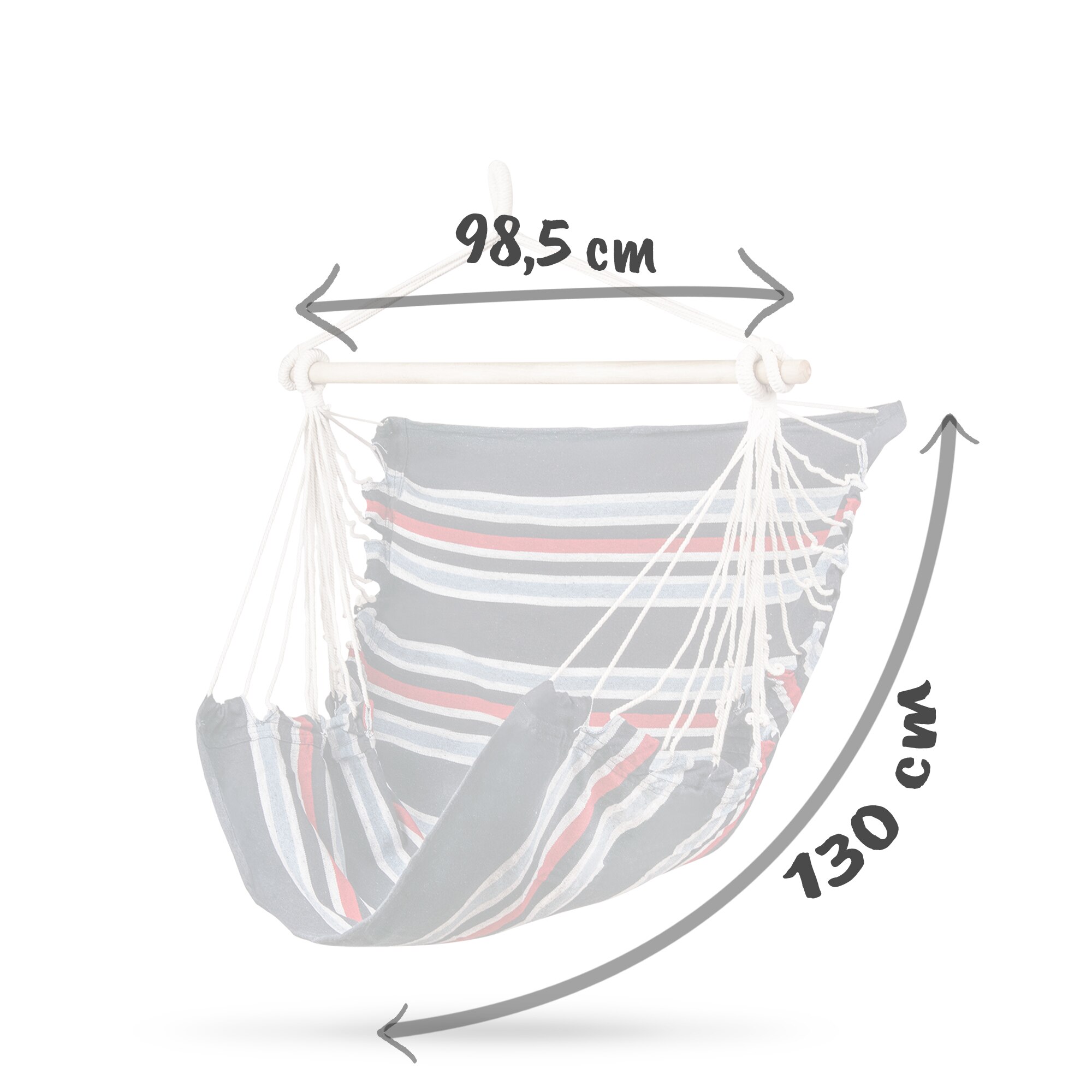 Hamac Tip Scaun Suspendat, Stil Brazilian, KinderVibe™, Pentru Terasa ...