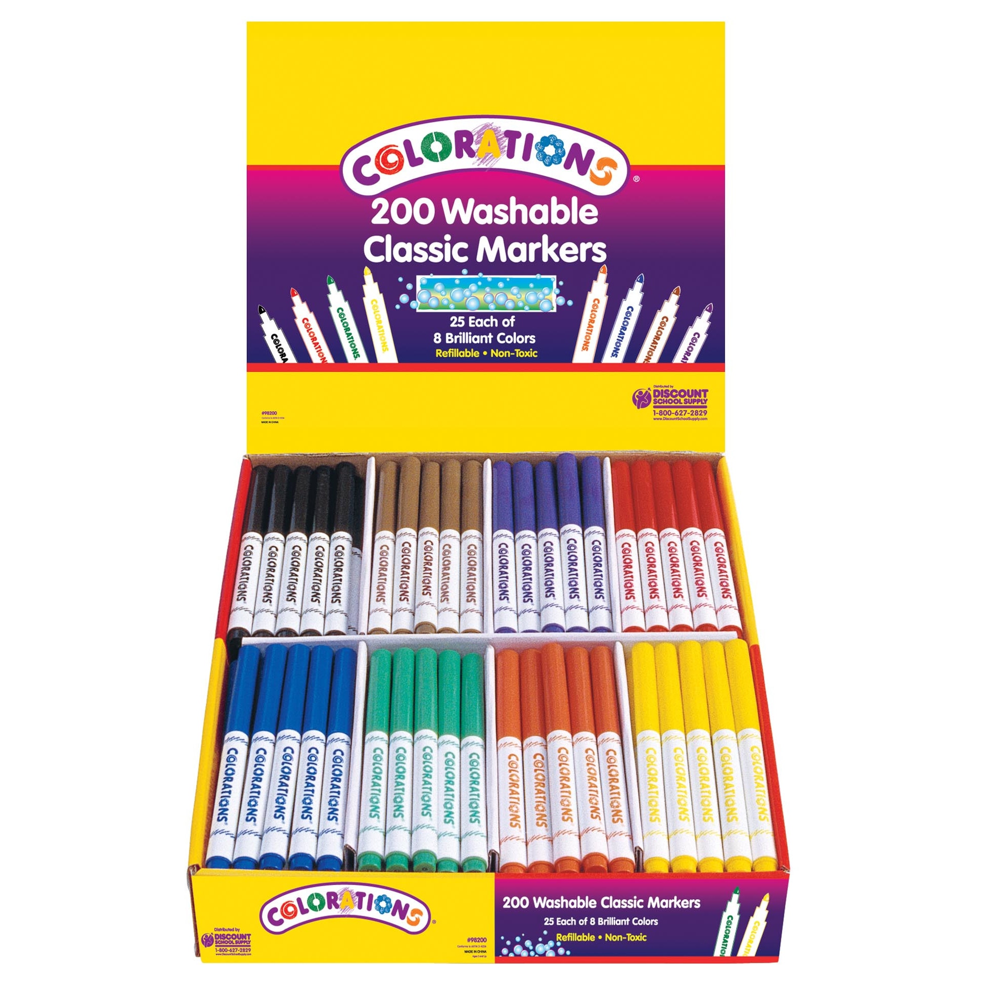 Carioci clasice super lavabile, 200 buc, Childhood - eMAG.ro