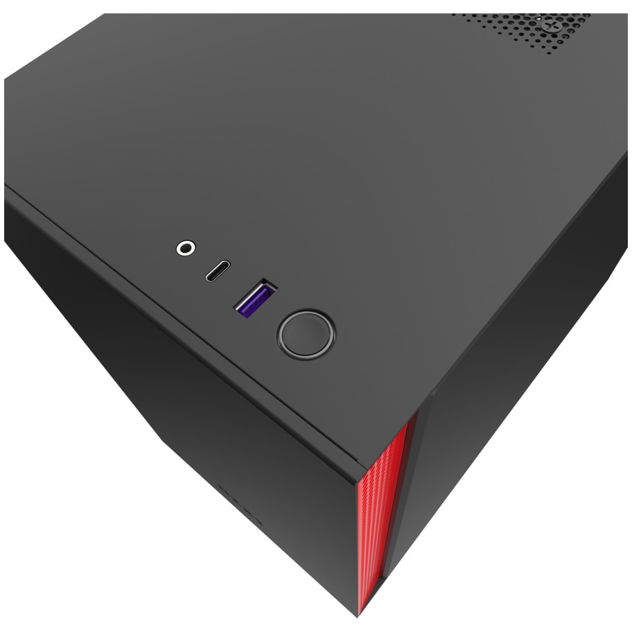 Carcasa NXZT H210, Mini-ITX Tower, fara sursa, ITX, Black/Red - eMAG.ro