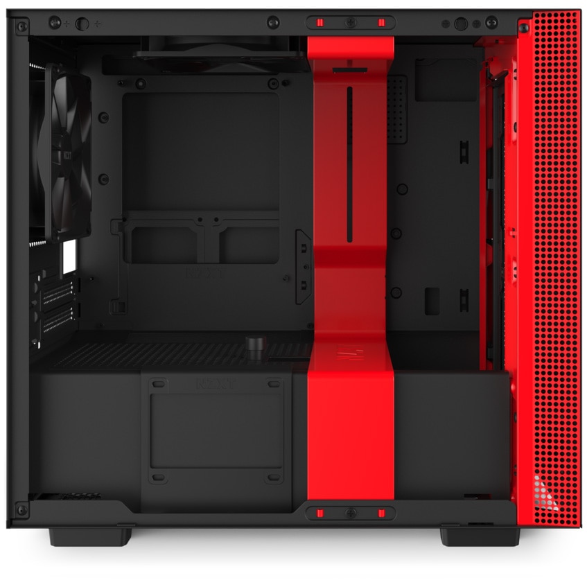 Carcasa NXZT H210, Mini-ITX Tower, fara sursa, ITX, Black/Red - eMAG.ro