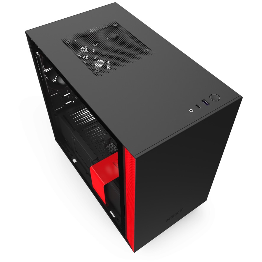 Carcasa NXZT H210i, Mini-ITX Tower, fara sursa, ITX, Black/Red - eMAG.ro