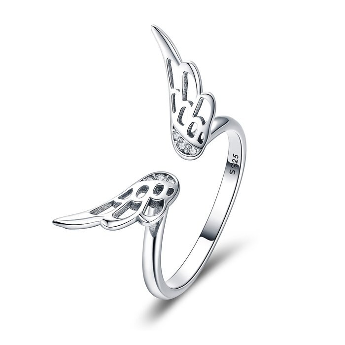 Inel reglabil din argint Silver Angel Wings - eMAG.ro