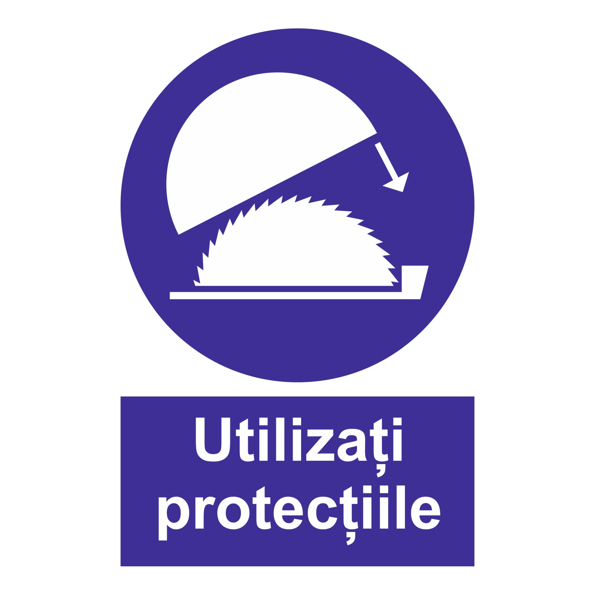 Indicator avertizare, "Utilizati protectiile", creative pixel, 15x20cm ...