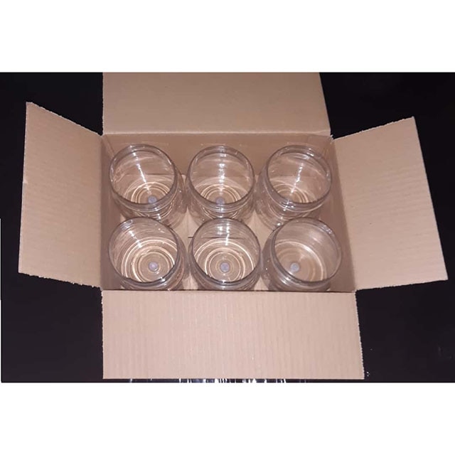 Set de 6 borcane plastic 550ml + cutie de carton, Jakobsens - eMAG.ro