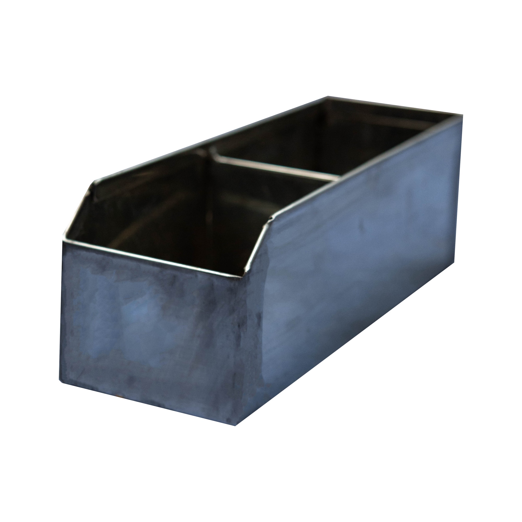 Cutie pentru depozitare din inox cu doua copartimente, InoxArt Style, 1 ...