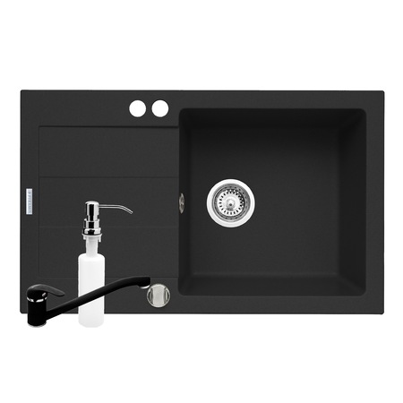 Set 3in1 chiuveta granit Pyramis Cristal PLUS, baterie si dispersor ...