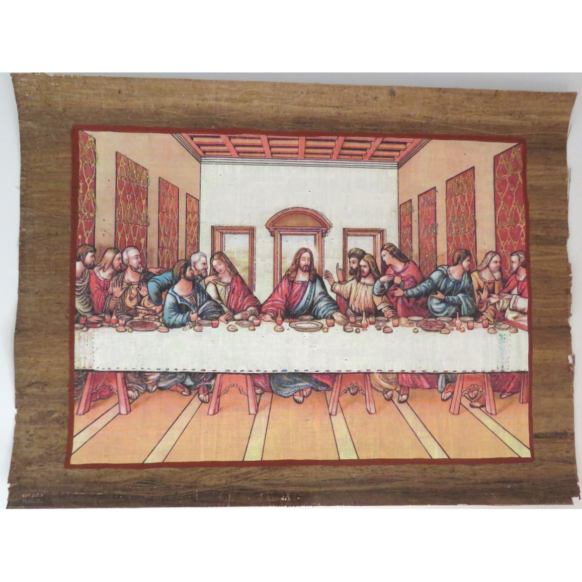 Imagine de perete 42/32cm, tablou stil egiptean, pictat manual pe ...