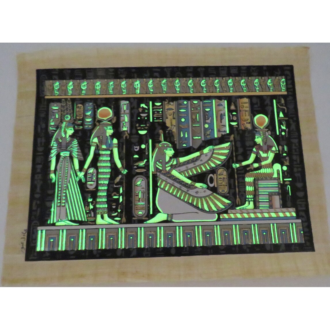 Imagine de perete 42/32cm, dualwiew, tablou stil egiptean, pictat ...