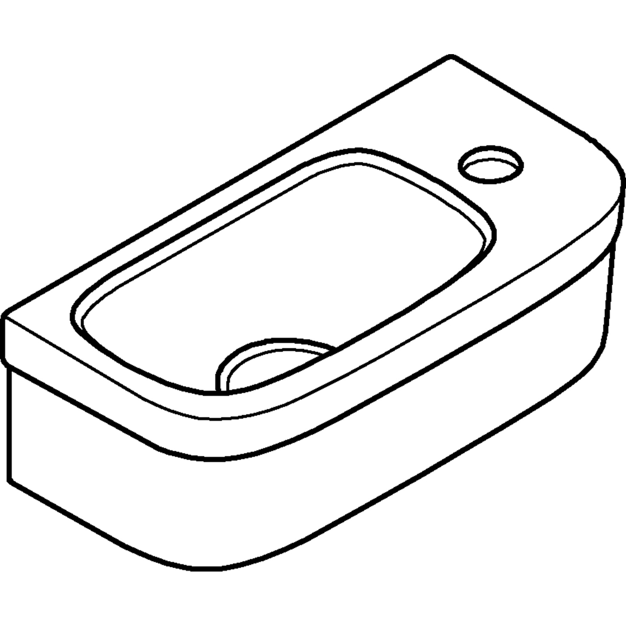 Grohe 39327000 Euro Mosdókagyló, falra szerelhető, túlfolyó, 370x180mm ...