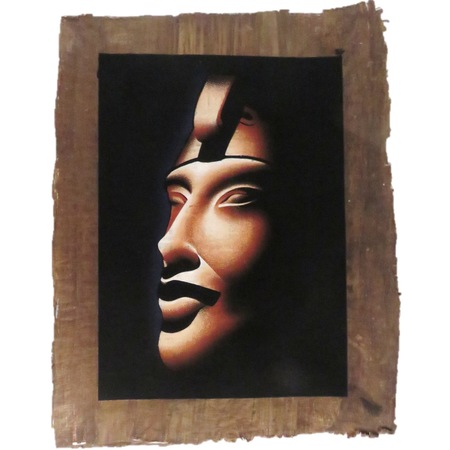 Imagine de perete 43/34cm, tablou stil egiptean, pictat manual, hartie ...