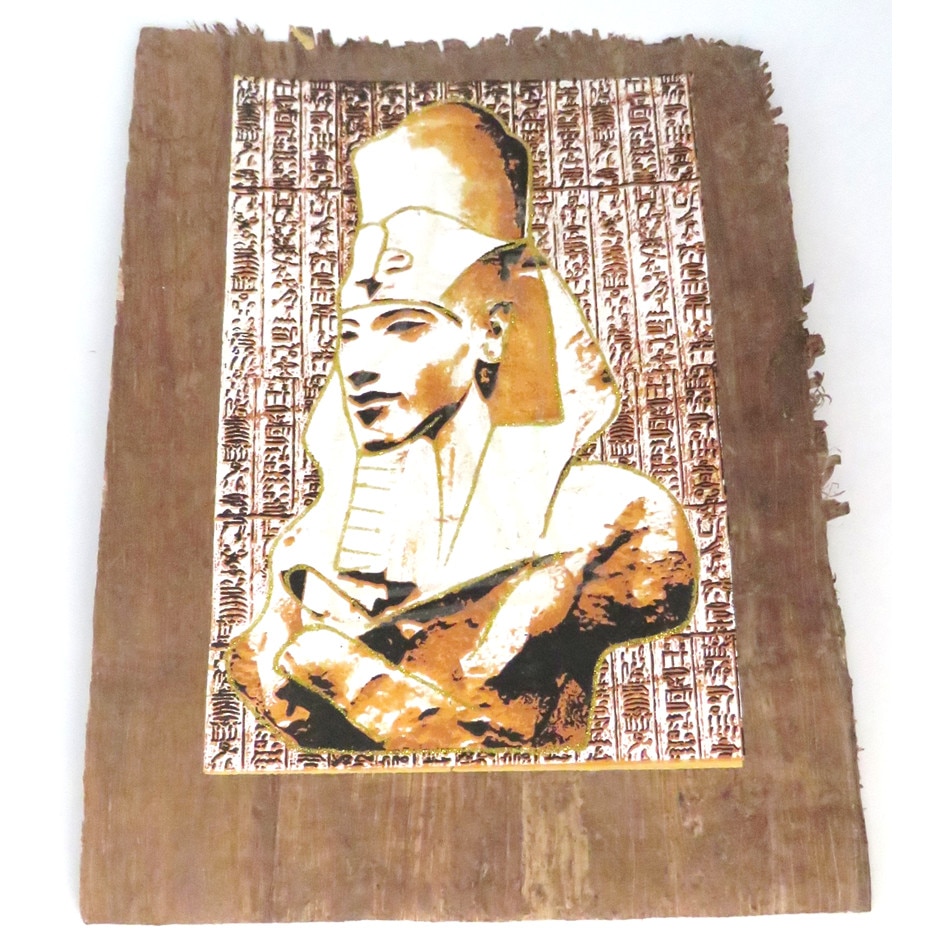 Imagine de perete 31/24cm, tablou stil egiptean, pictat manual, hartie ...