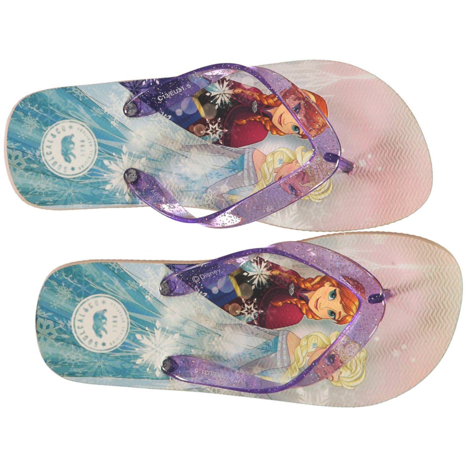 Papuci copii marime EU30,5 UK12, Disney, Frozen, Elsa si Ana - eMAG.ro