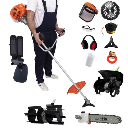 Set Motocoasa PANDORA (5*), 5CP, 8 Accesorii + 3 xCap Tip Drujba ...