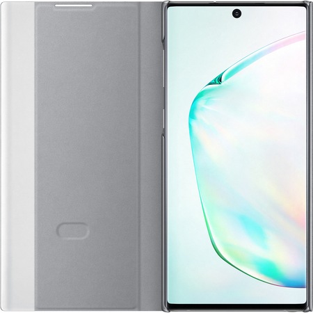 Предпазен калъф Samsung Clear View за Galaxy Note 10, Silver - eMAG.bg