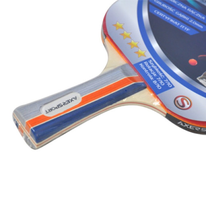 Paleta tenis de masa, Axer Sport, Pro, 4 stele, burete 2mm - eMAG.ro