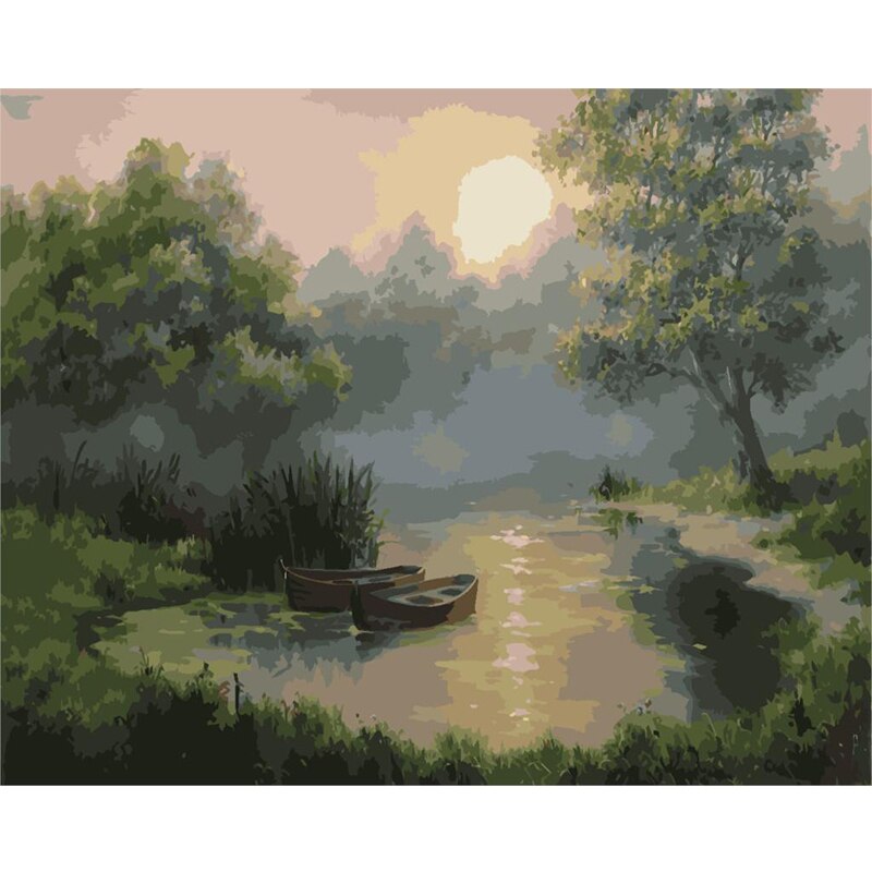 Tablou picturi pe numere,Dare to paint, 40x50 cm, Hiding in the ...