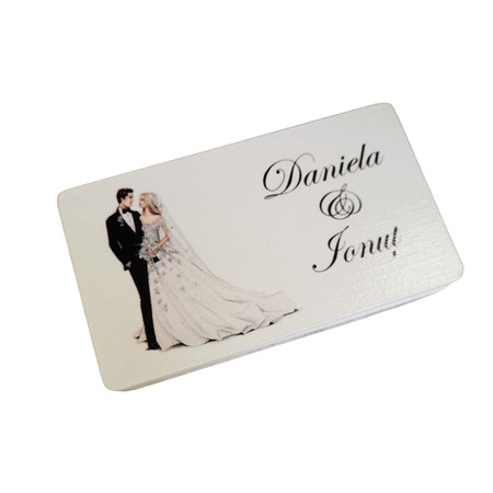 Cutie Verighete Miri, Handmade, White, RoxieBoutique - eMAG.ro