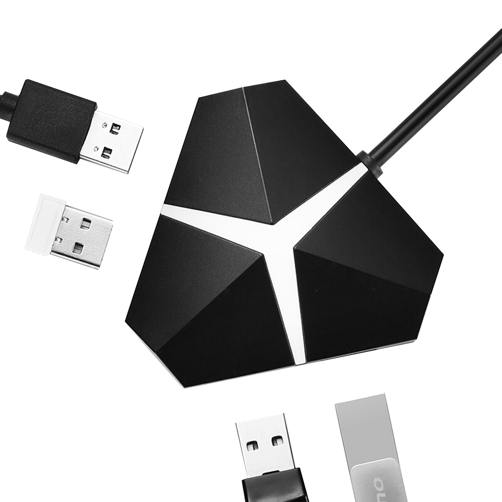 Hub splitter, adaptor switch 4 Porturi USB 3, conexiune cablu prin USB ...