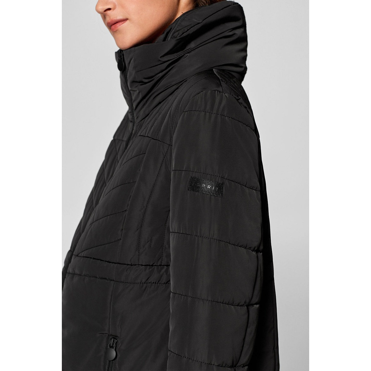 Geaca pentru gravide, Esprit, lunga, neagra, 38 EU - eMAG.ro