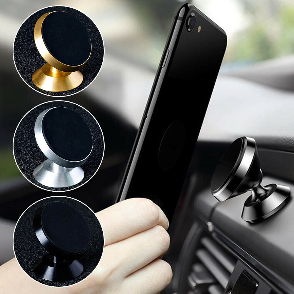 Suport auto telefon se misca 360 grade magnetic universal culoare Aurie ...