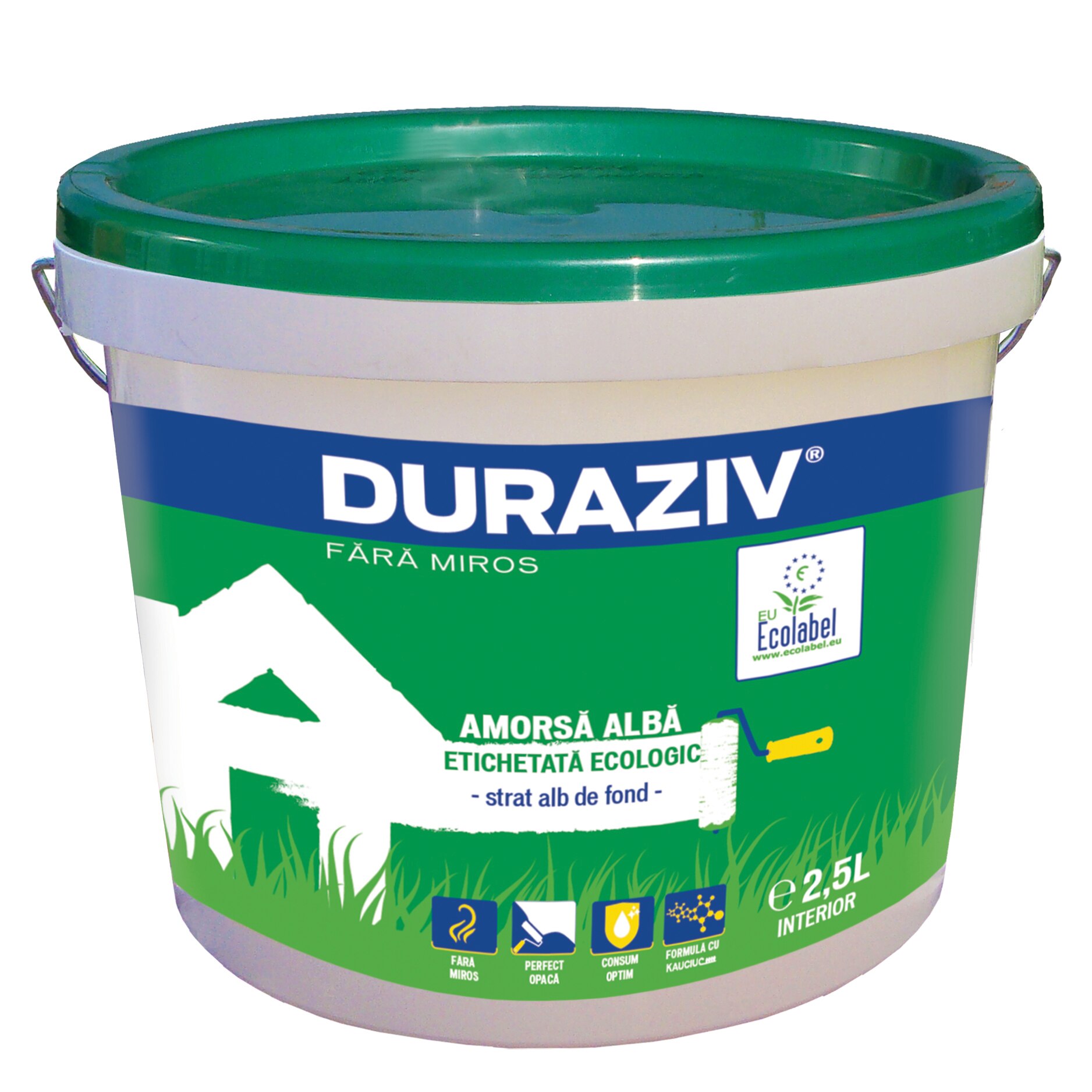 Amorsa Ecologica Alba 2 in 1 - Duraziv, Fara Miros Ecolabel cu Kauciuc ...