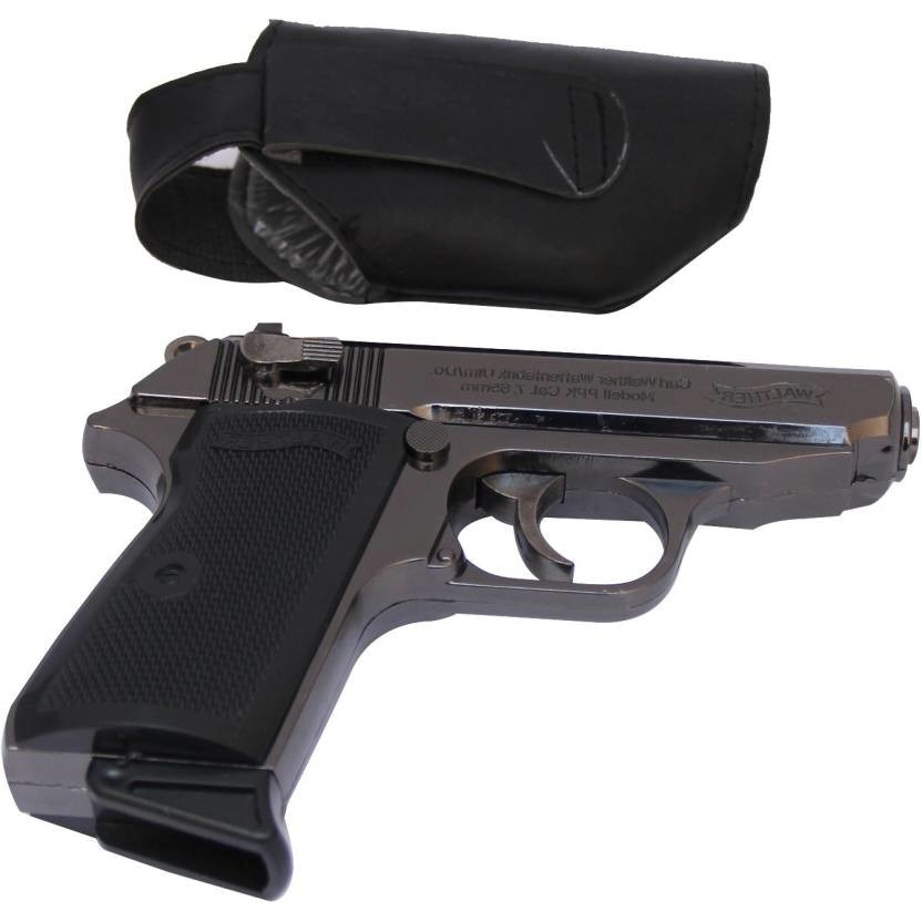 Bricheta pistol anti-vant tip revolver, arma Walther PPK calibru 7.65mm ...
