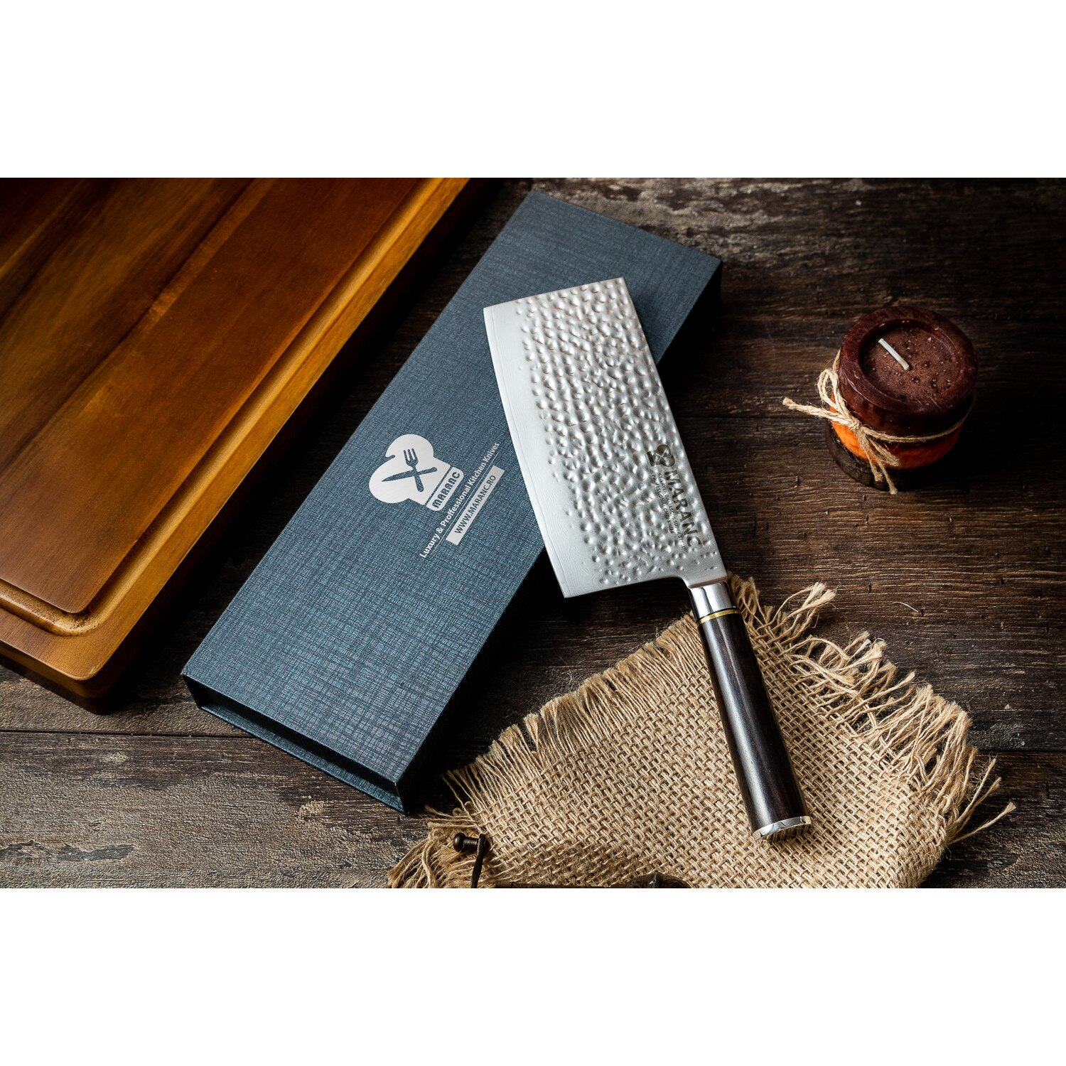 Maranc professzionális bárd, damaszkuszi acél, 17,5 cm, M31 - eMAG.hu