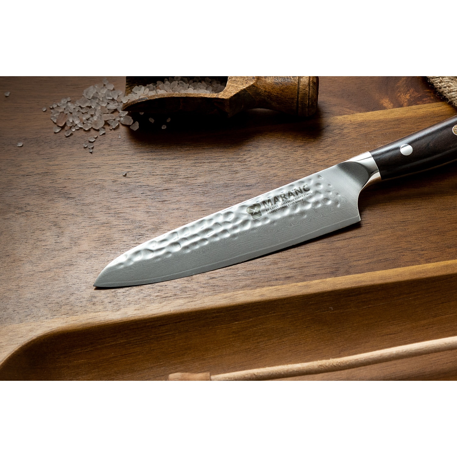 Cutit filetat profesional Maranc, otel de damasc, 13.3 cm, M16 - eMAG.ro